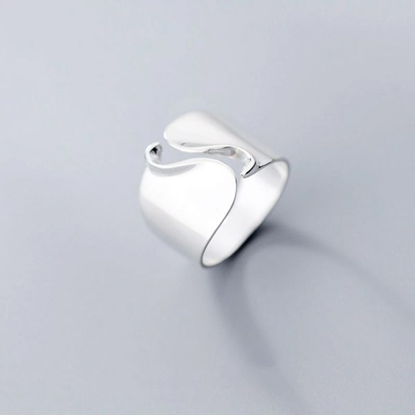 Negative Space sterling silver ring. - RAE Atelier