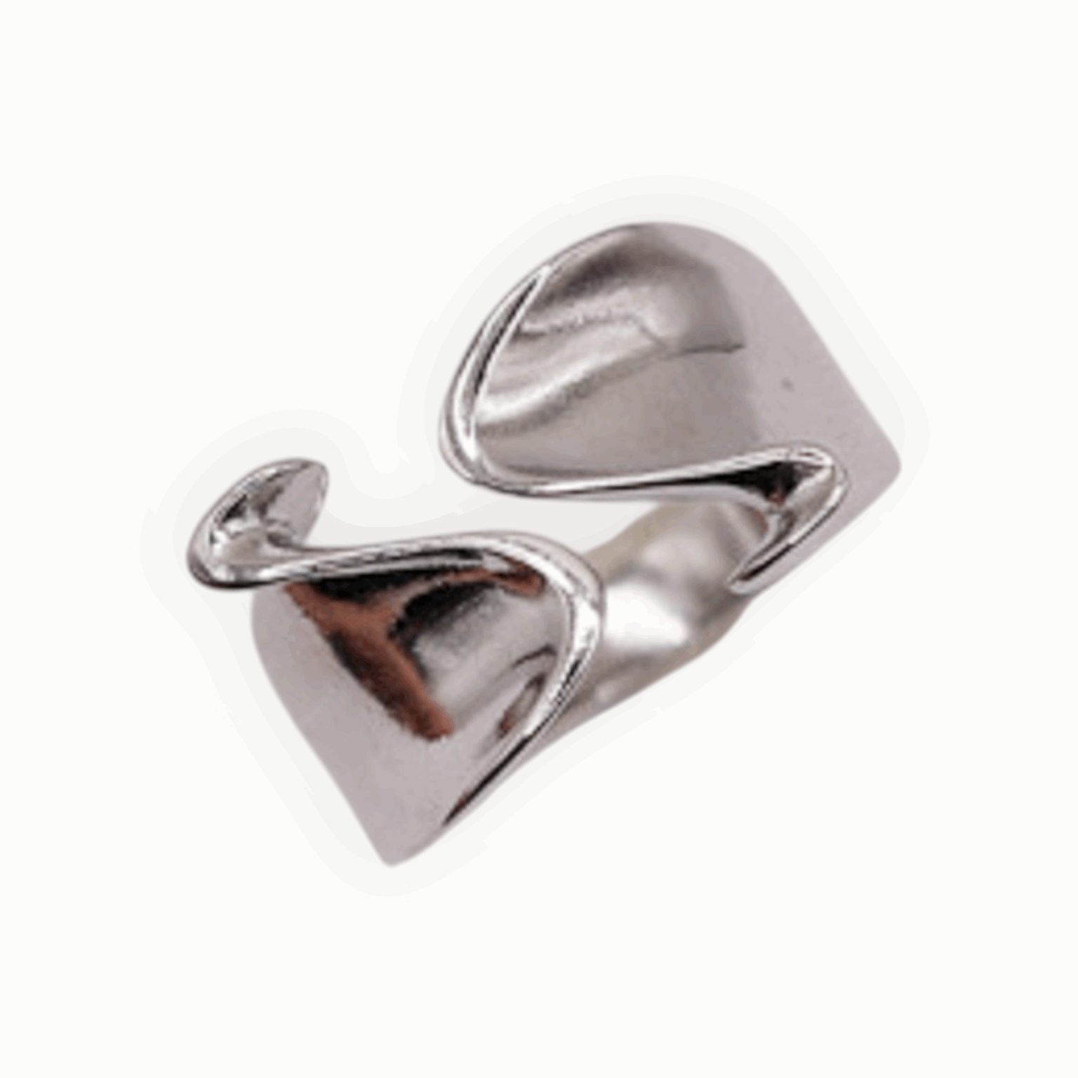 Negative Space sterling silver ring. - RAE Atelier